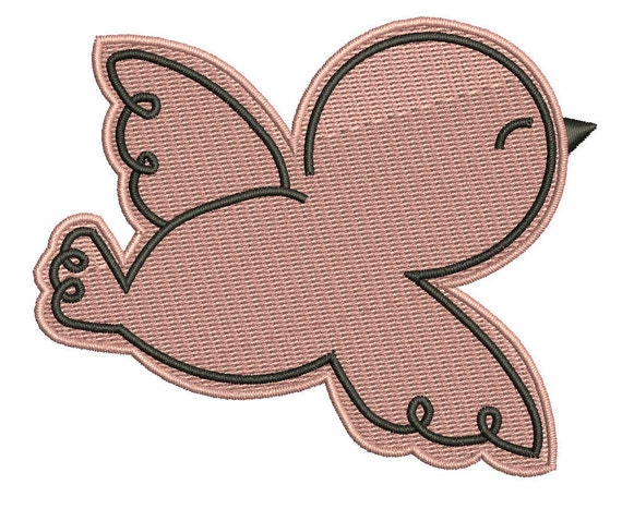 Bird machine embroidery design. Simple and cute by Embroidalot