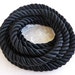Black Satin Twisted Cord Wrapped Thread Cord 10mm Rope by vess65
