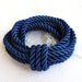 5mm Navy Blue Satin Twisted Cord Wrapped Thread Cord by vess65