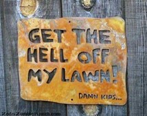 Unique old garden sign related items | Etsy