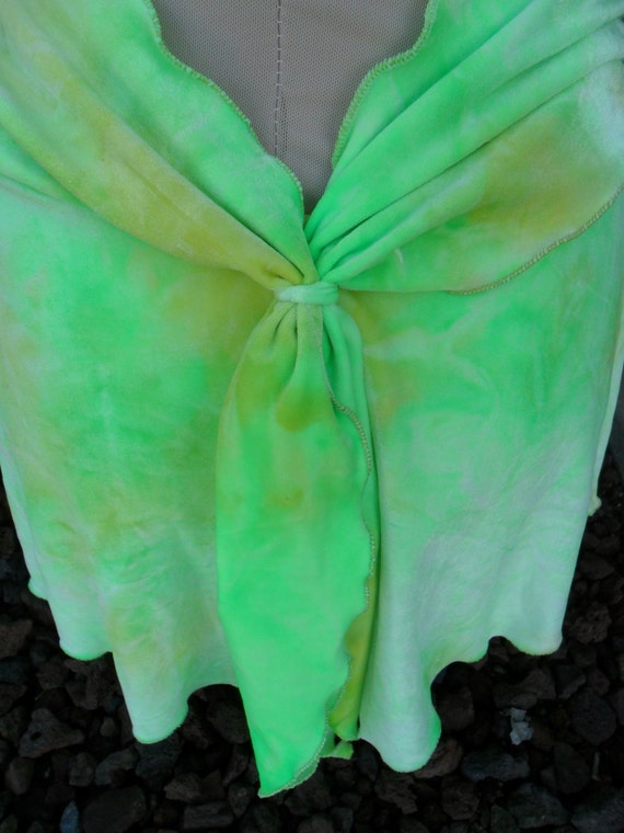 Figure Skating Dress Halter Style Tie Dyed Green And Yellow