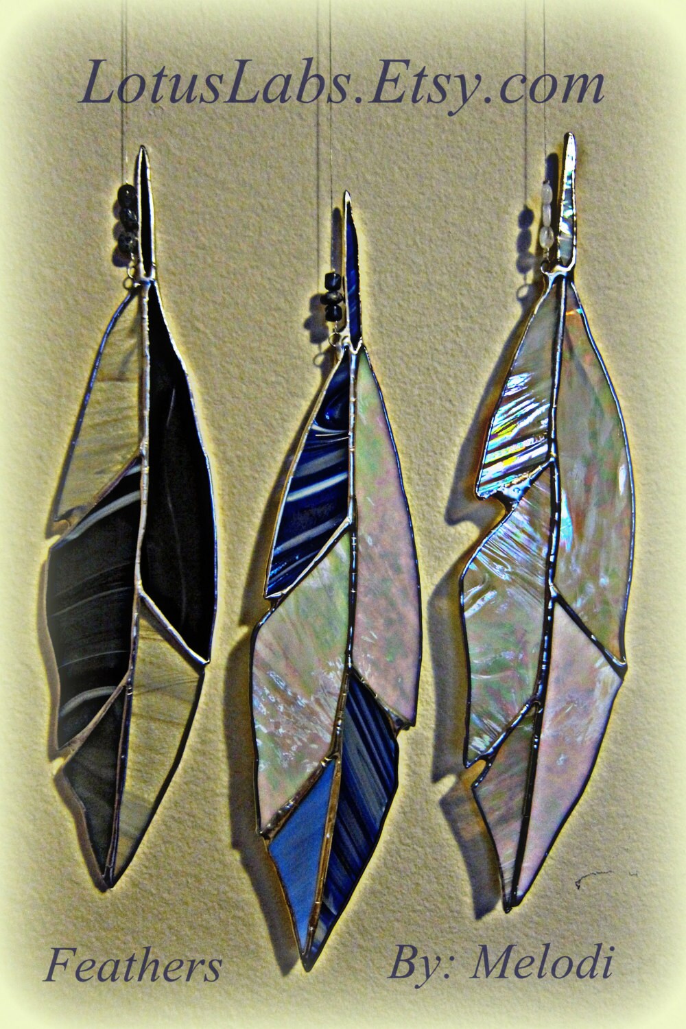 Reserved Order for Jess Red Tailed Hawk feather Stained Glass