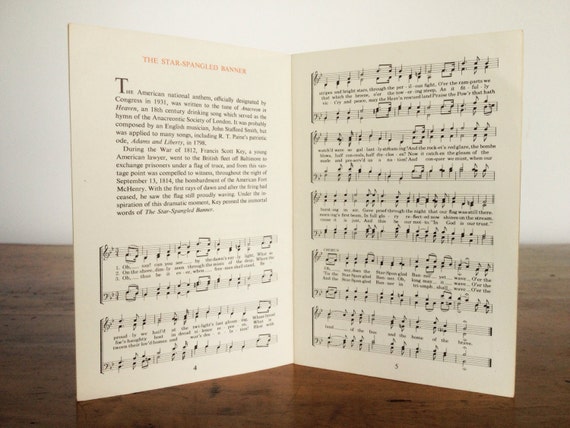 Patriotic Songs of America vintage 1950s pamphlet 1956 John