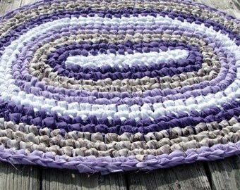Popular items for purple rag rug on Etsy