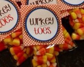Items similar to Instant Download TURKEY TOES Favor Bag Topper ...