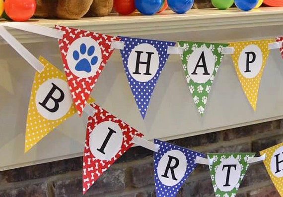 Puppy Dog Bunting Banner Printable Instant Download Puppy