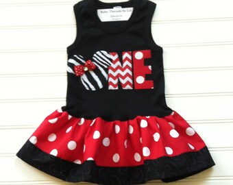 Girls Custom Dress Birthday Dress Chevron by BabyThreadsByLiz