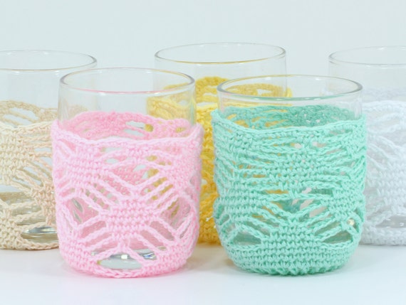 How to Crochet Cozy Glass Cover PDF pattern Candle cozy