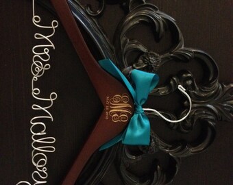 Wedding Hanger Bridal Hanger LOVE BIRDS Hanger Love by GetHungUp