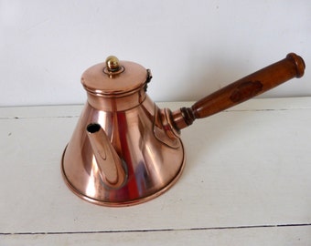 Antique French Copper Chocolate Pot