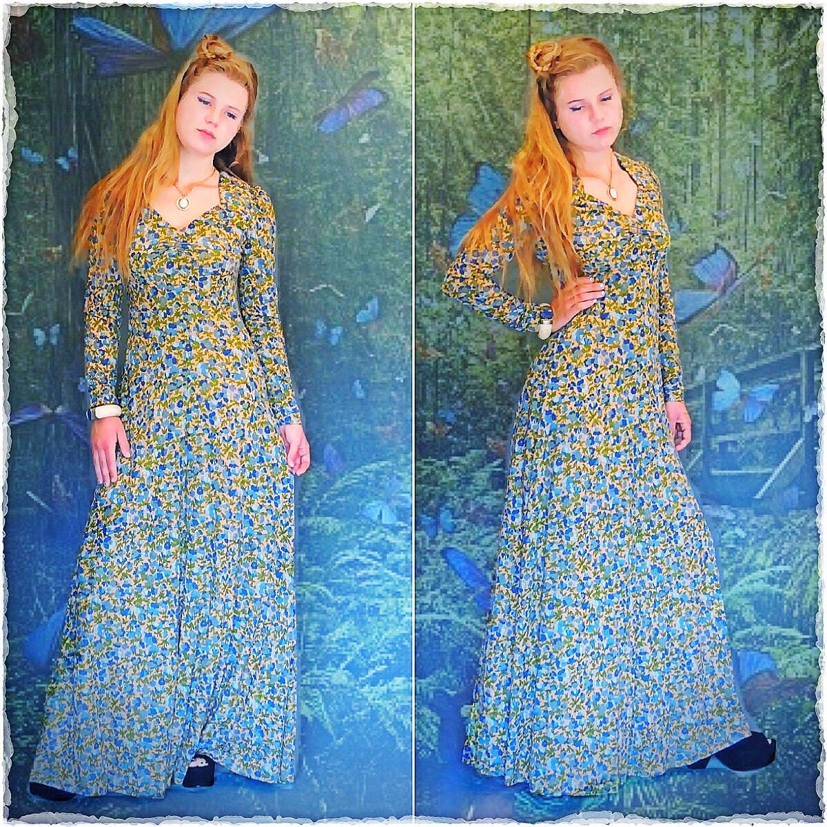 Divine flowing gown / vintage hippie boho romantic original Stevie ...