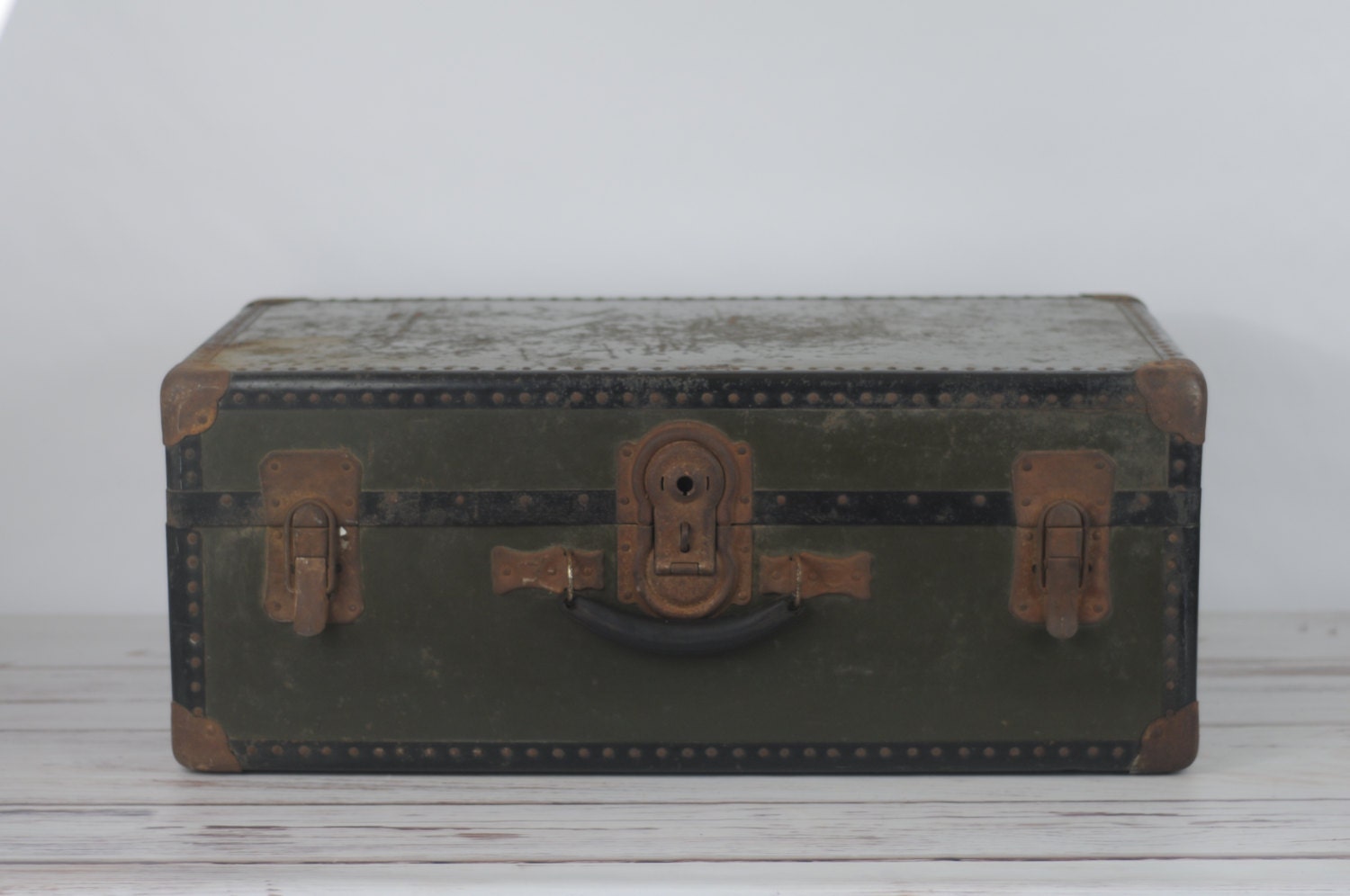 Vintage Shwayder Trunk Samson Foot Locker Steamer Truck