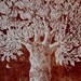 Limited edition woodcut print of tree