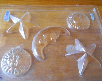 Candy-Soap Mold- Celestial-Sun-Moon-Stars-M31