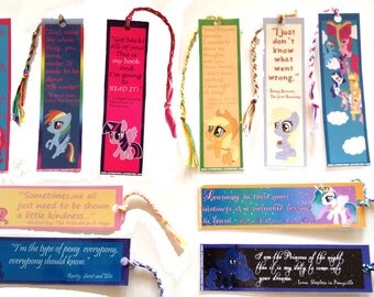 My Little Pony Tasseled Bookmarks - Twilight, Fluttershy, Rainbow Dash ...