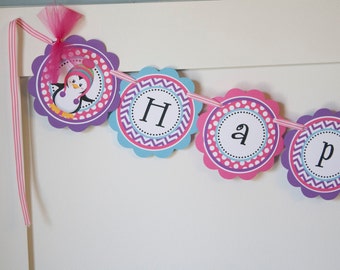 Penguin banner | Etsy