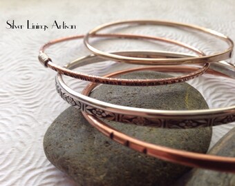 Popular items for mixed metal bangle on Etsy