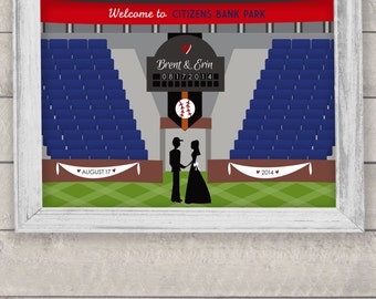 Guest book for baseball wedding, guestbook sign, sign in book, unique ...