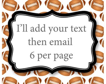 Football labels | Etsy