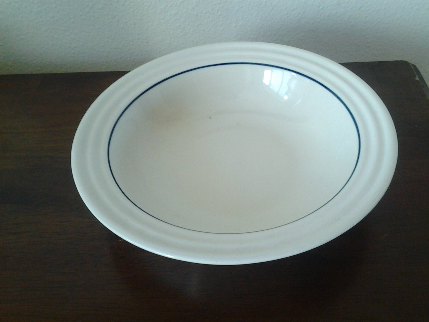 Collectible Pottery Gabbay China Serving Bowl with Blue Stripe – Haute ...