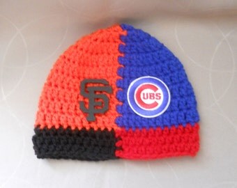 Crochet Custom House Divided Baby Baseball Beanie Hat - U Pick Your ...