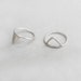 Triangle ring set dainty sterling silver spike by ArtiKats on Etsy