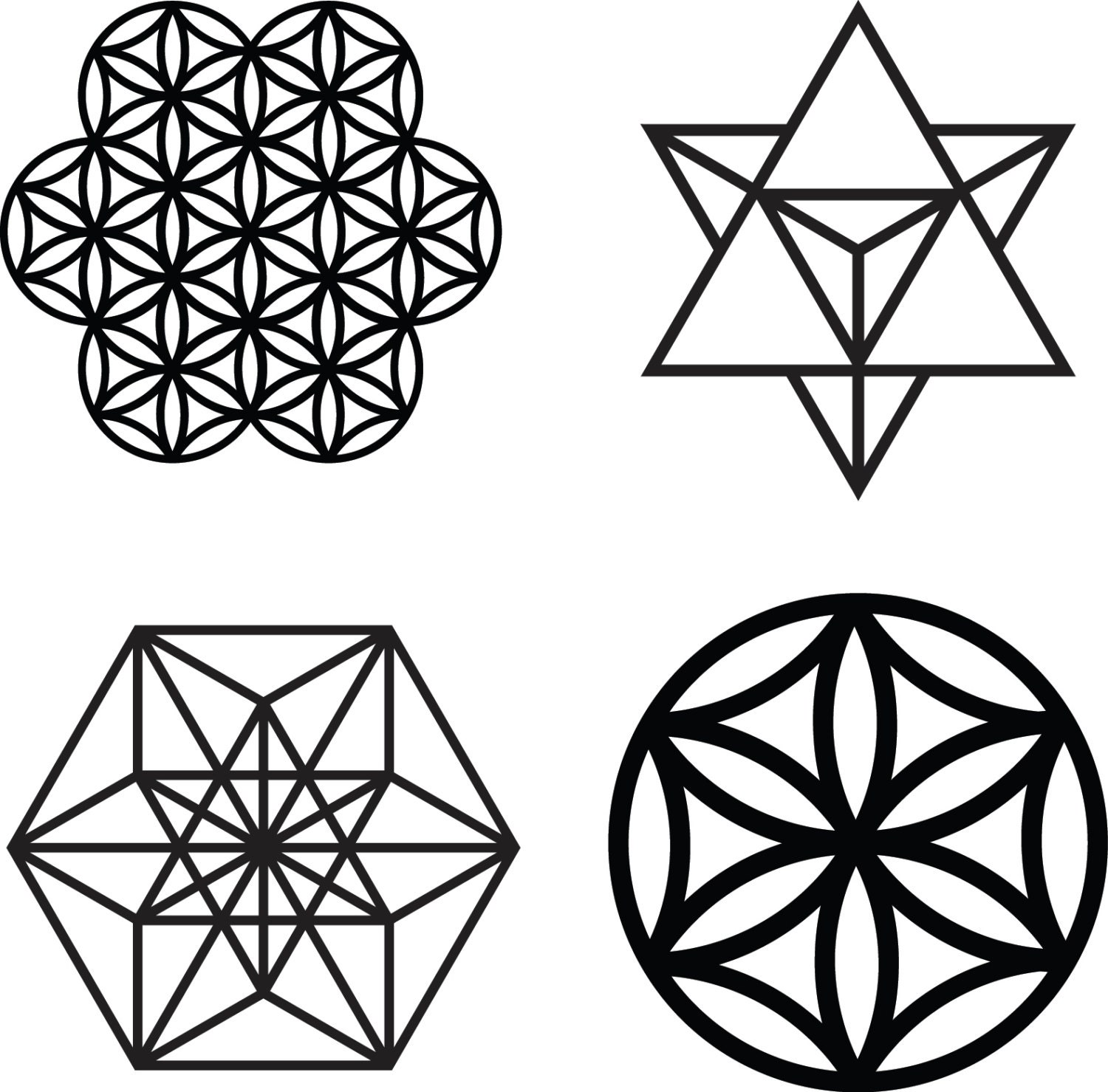 Sacred geometry minimalist logo sticker - polfpt