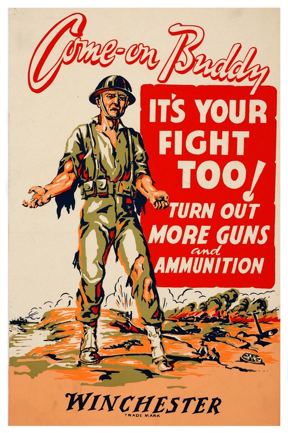 Reprint of a Allied WW1 Propaganda Poster by VPCompany on Etsy