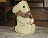 Items similar to Handmade Wooden Jointed Easter Bunny/Spring Decoration ...