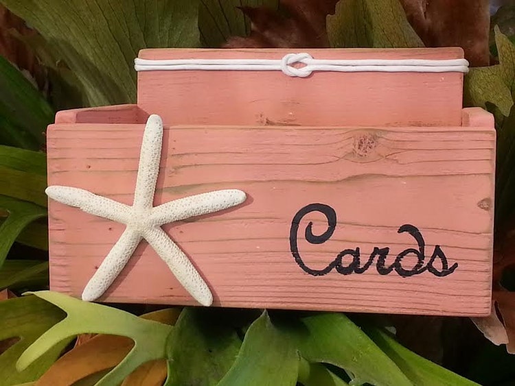 Beach Ocean Card or Program Box Wedding by RobinsRomanticDesign