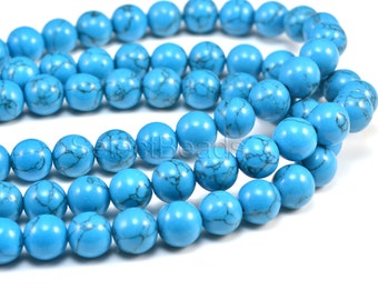 Blue howlite beads | Etsy