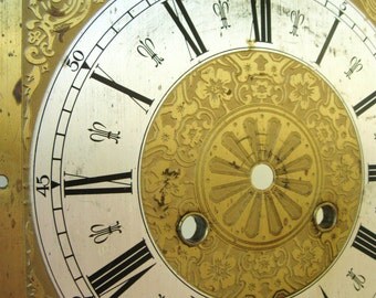 Clock Face Antique Metal Ornate Brass Clock Dial Parts Vintage Home ...