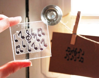 Music note stamp | Etsy
