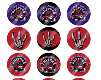 Toronto Raptors digital collage sheet size 8.5x11 for cupcake toppers 2 ...