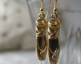 Ballet shoe earrings | Etsy