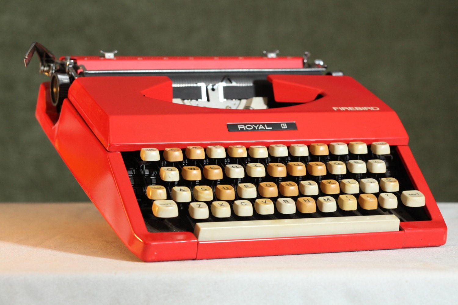 Royal FIREBIRD Fire Engine Red Typewriter Vintage Mid Century ...