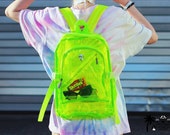 Items similar to The Slime Green Jelly Backpack (clear) on Etsy