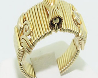 Handmade Wire Wrap 14K Gold Filled 925 Sterling Silver
