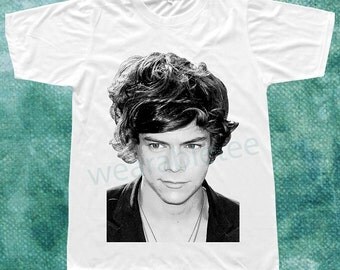 Harry Style TShirts One Direction TShirts Pop Rock Tee Shirts White ...