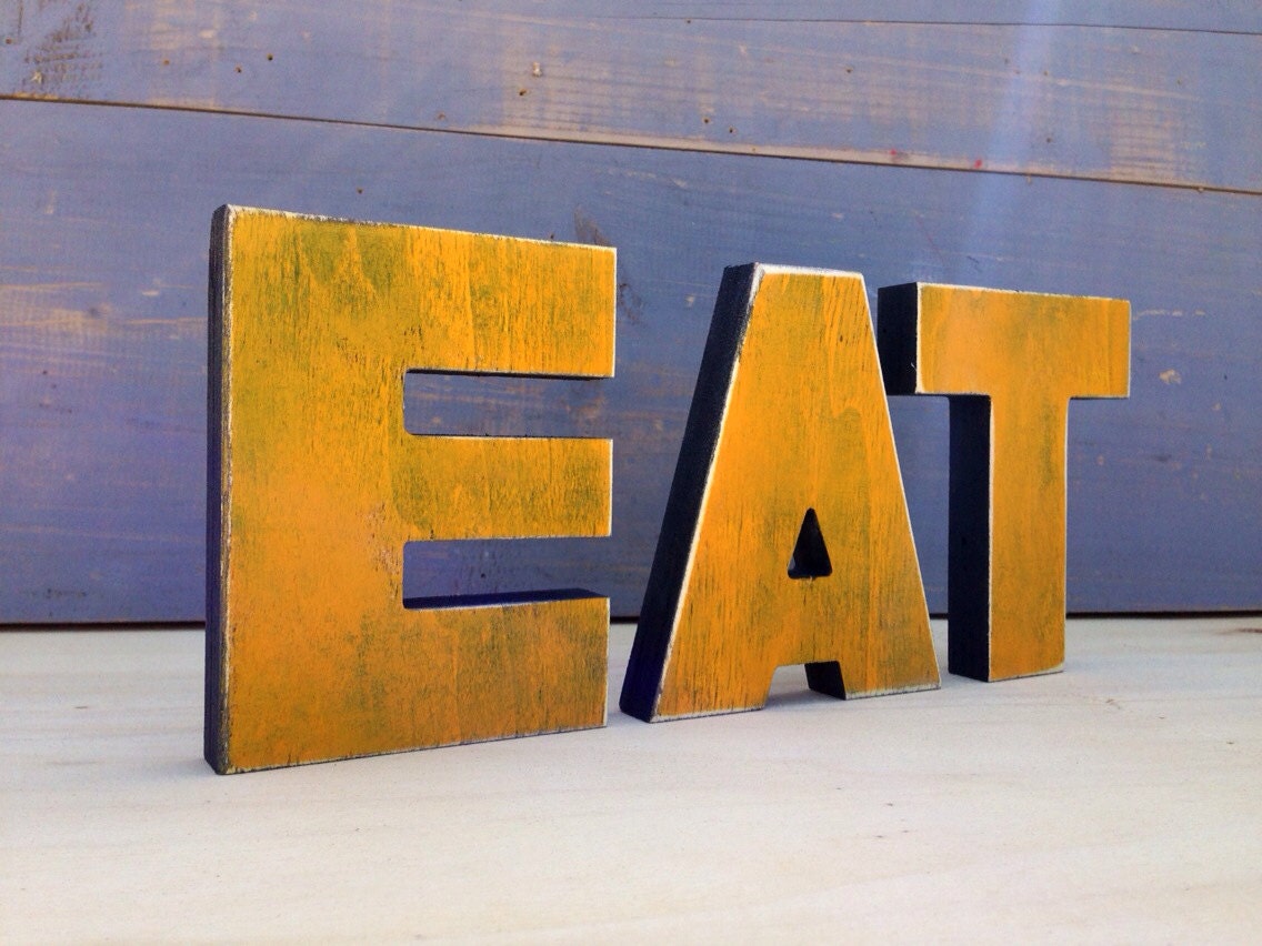 EAT sign different sizes kitchen sign Eat restaurant sign