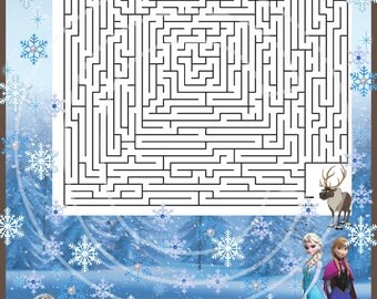 NEW Disney Frozen Maze 3 Game Birthday Party Quick Page Scrapbook ...