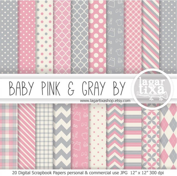 Fondos Para Baby Shower De Color Rosa Y Gris