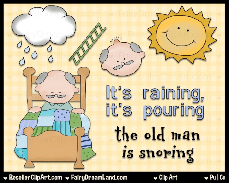 Its Raining Its Pouring Digital Clip Art Commercial Use