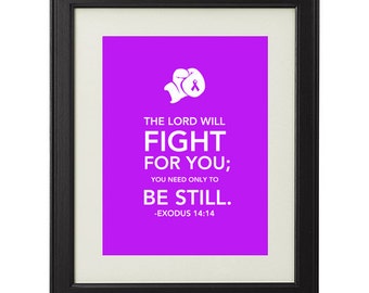 Exodus 14:14 Printable Religious Bible Verse Sign Colon