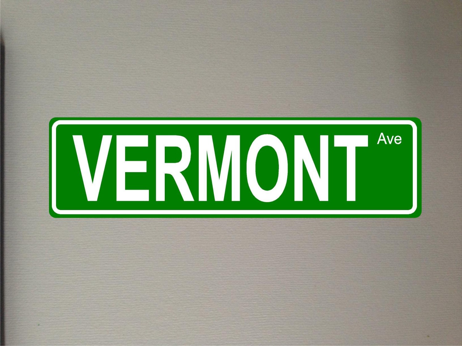 Vermont Aluminum Street sign outdoor 24L x 6H