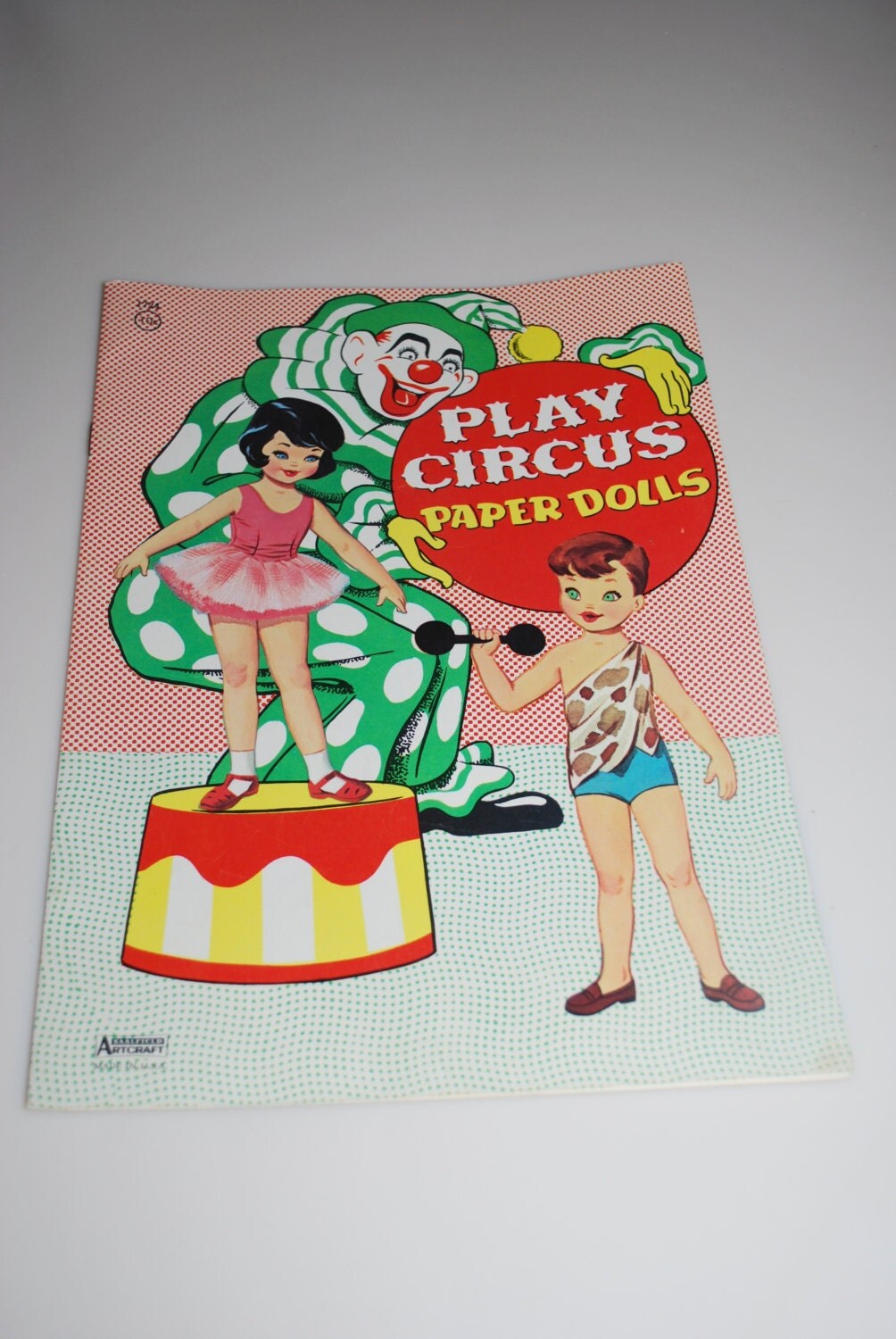 Play Circus Paper Dolls 1960's Uncut Clown Boy Girl