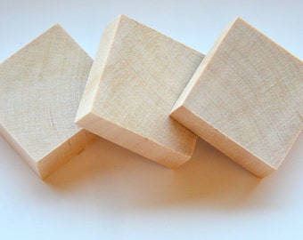 50 pieces of 1.18 inch (3 cm) Unfinished Birch Wood Square tiles ...