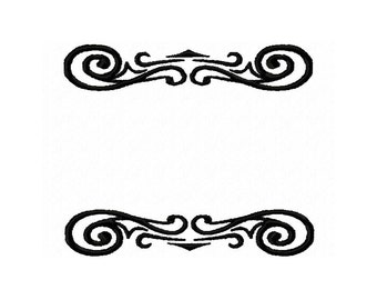 FANCY FRAME Machine Embroidery Design fancy split by FabricModern