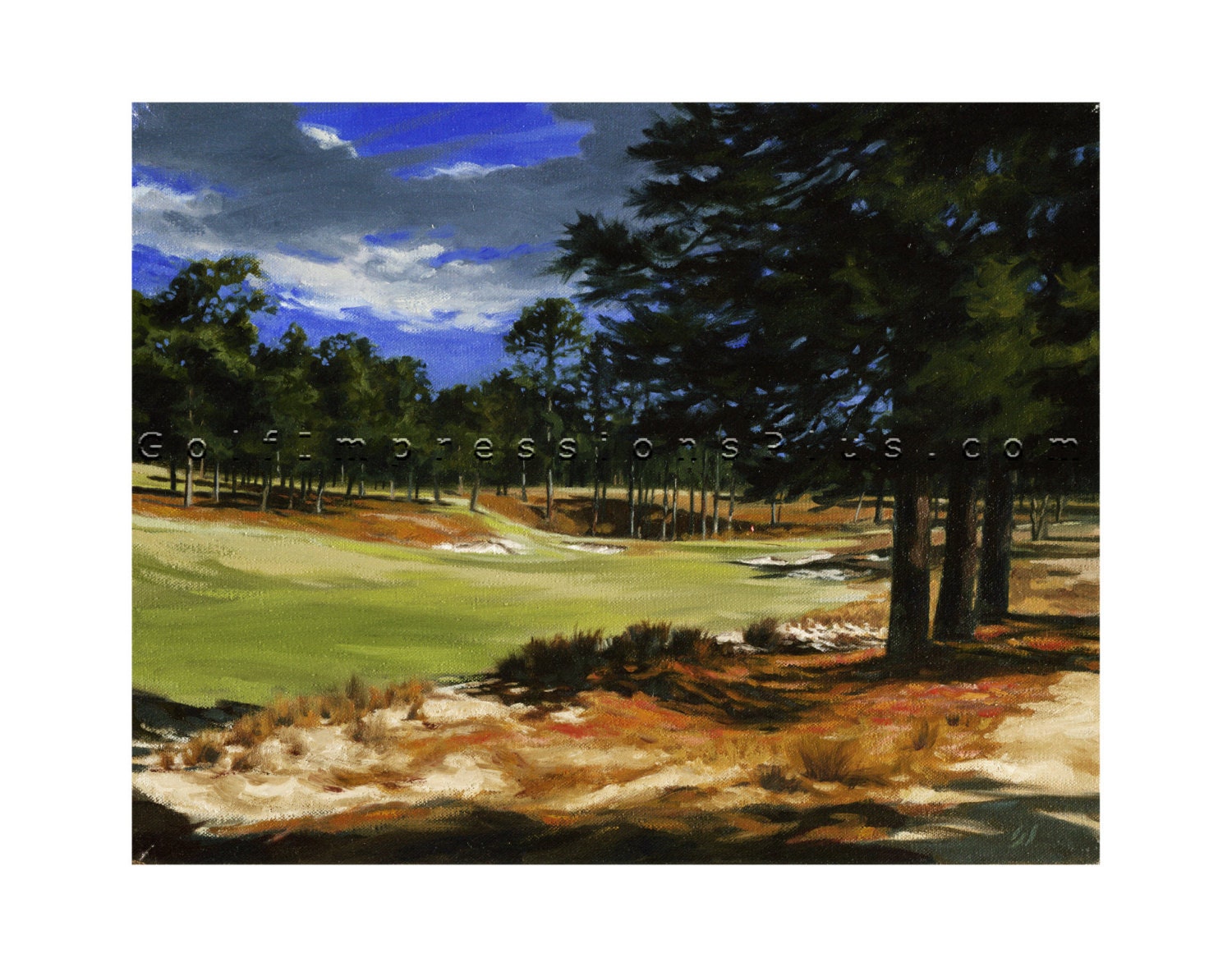 Golf Art. Golf Gift. Pinehurst Golf Course 2 Hole 4 print
