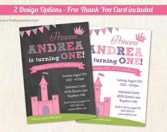 Disney Princess Castle Birthday Invitation Download